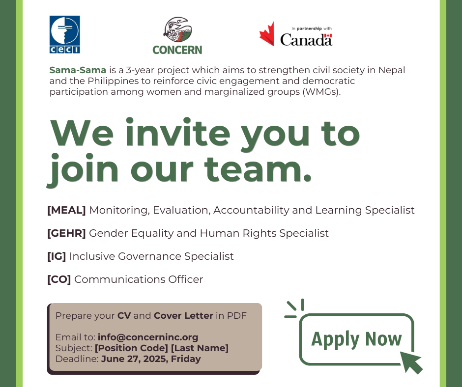 Join Our Team: Gender Equality and Human Rights Specialist (Sama-Sama ...